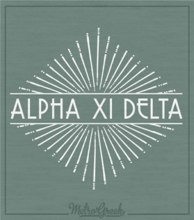 1935 Alpha Xi Delta Sunburst T-shirt | Metro Greek