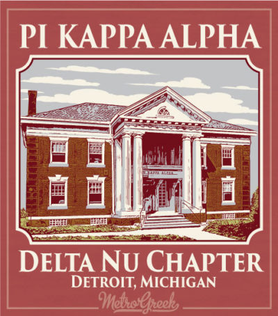 2604 Pike Rush Shirt with Fraternity House | Metro Greek